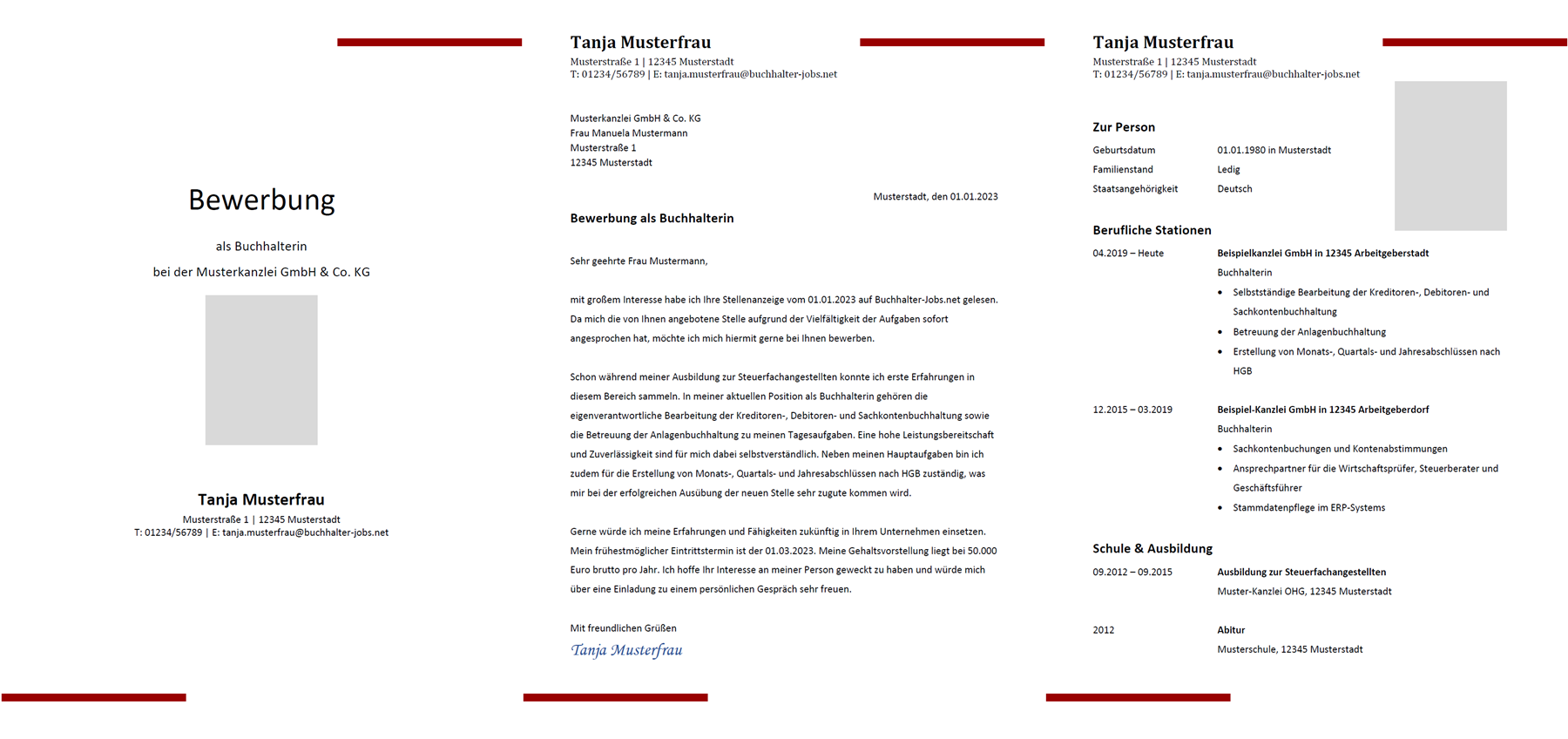 Bewerbung Buchhalter / Buchhalterin: Vorlagen & Muster - Buchhalter-Jobs