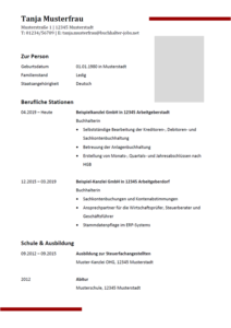 Lebenslauf Buchhalter / Buchhalterin: Vorlagen & Muster - Buchhalter-Jobs